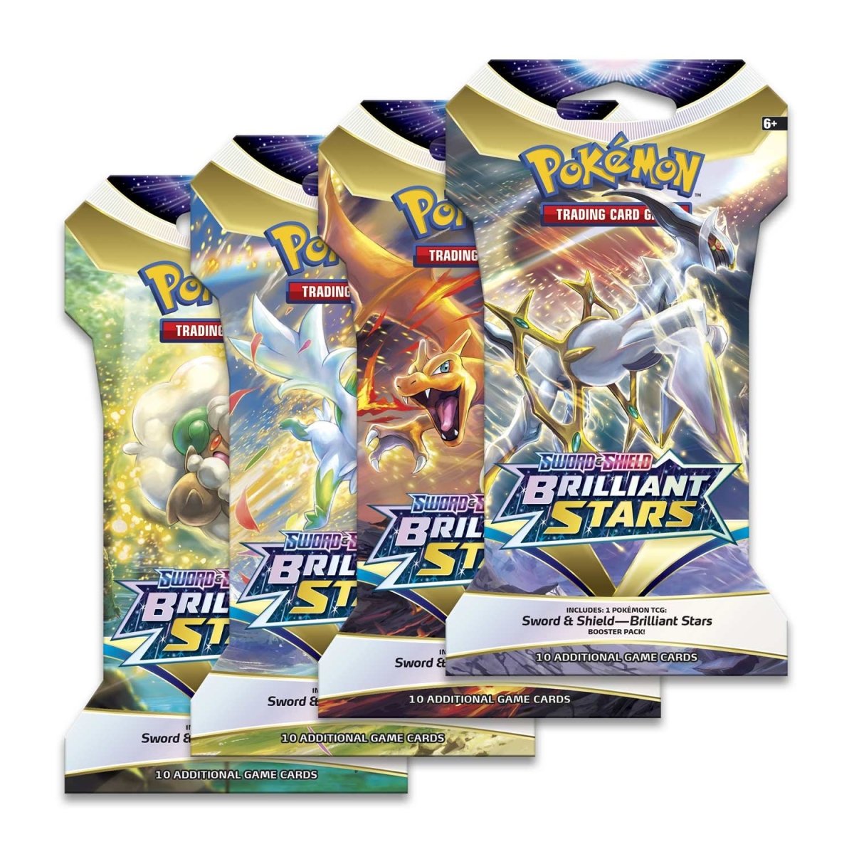 Pokemon TCG: Brilliant Stars Sleeved Booster Pack Art Bundle [Set of 4